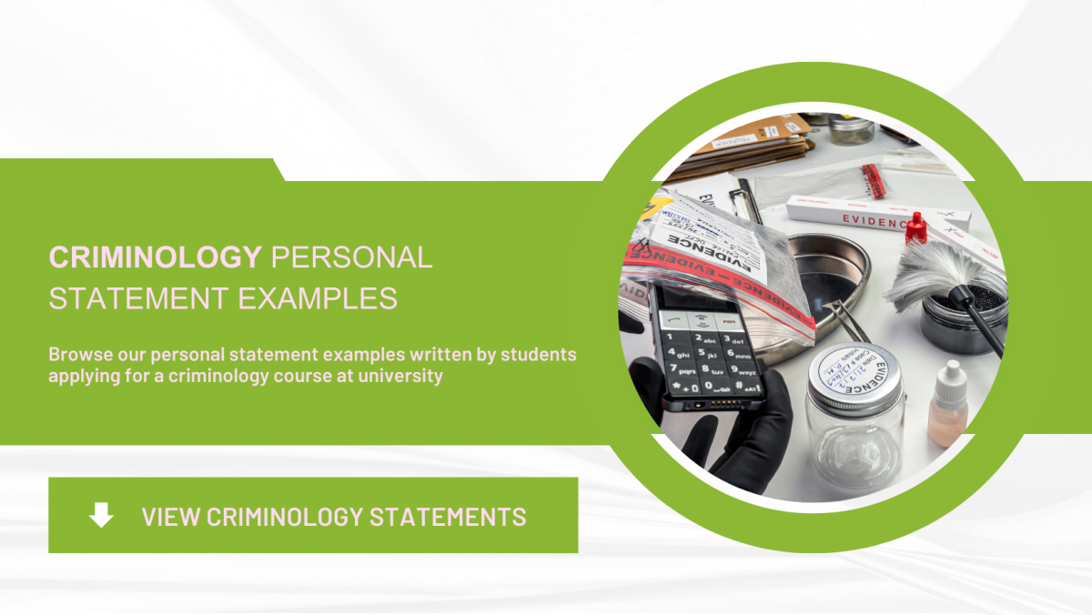 Crimonology Personal Statement Examples | Studential.com